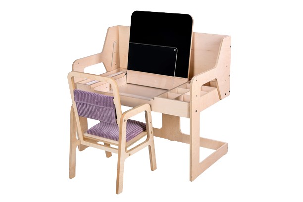 Adjustable Children Montessori Table and Chair Set Luula - Cannon Pink ...