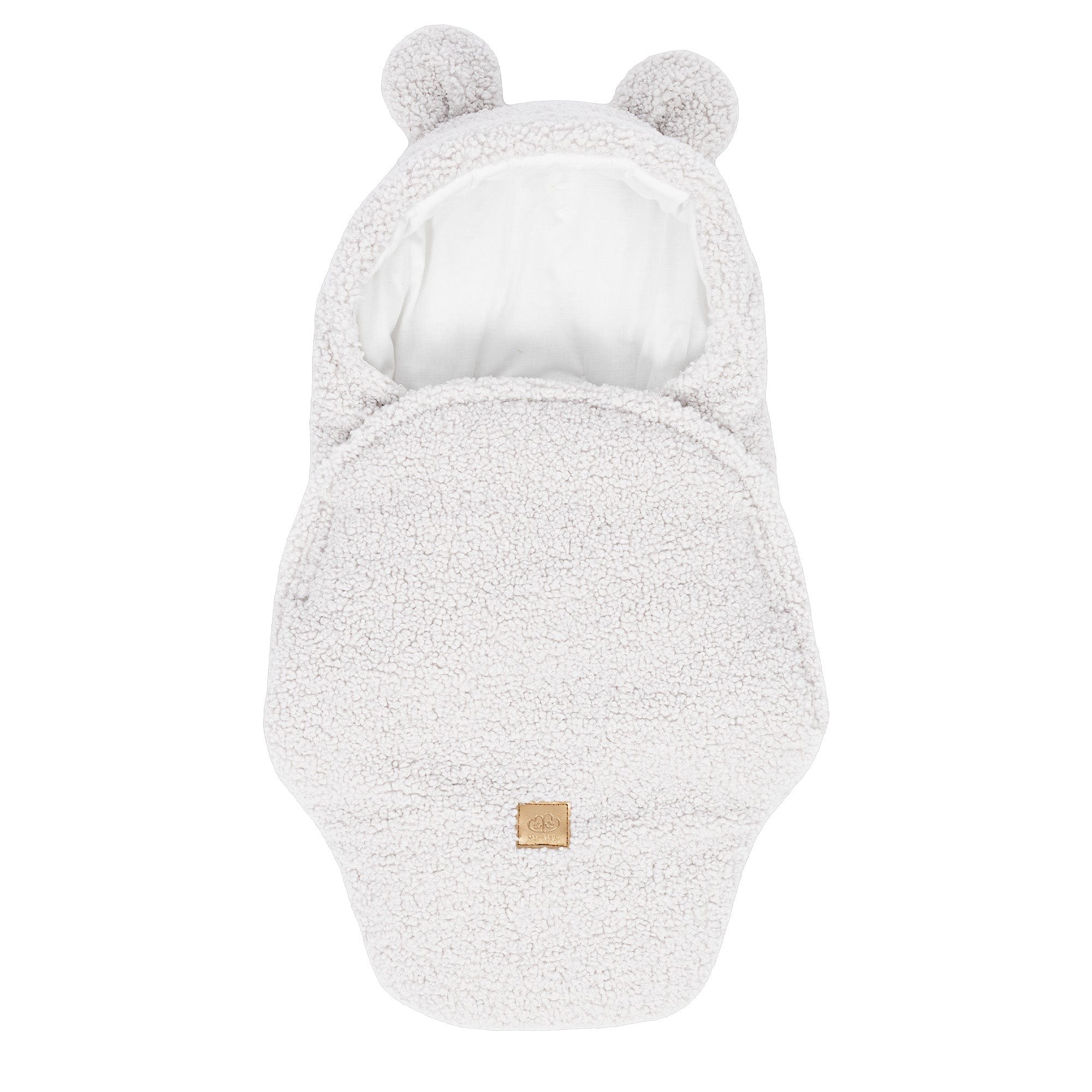Baby Swaddle with Bear Ears – Bearly Off-White | Hertwill