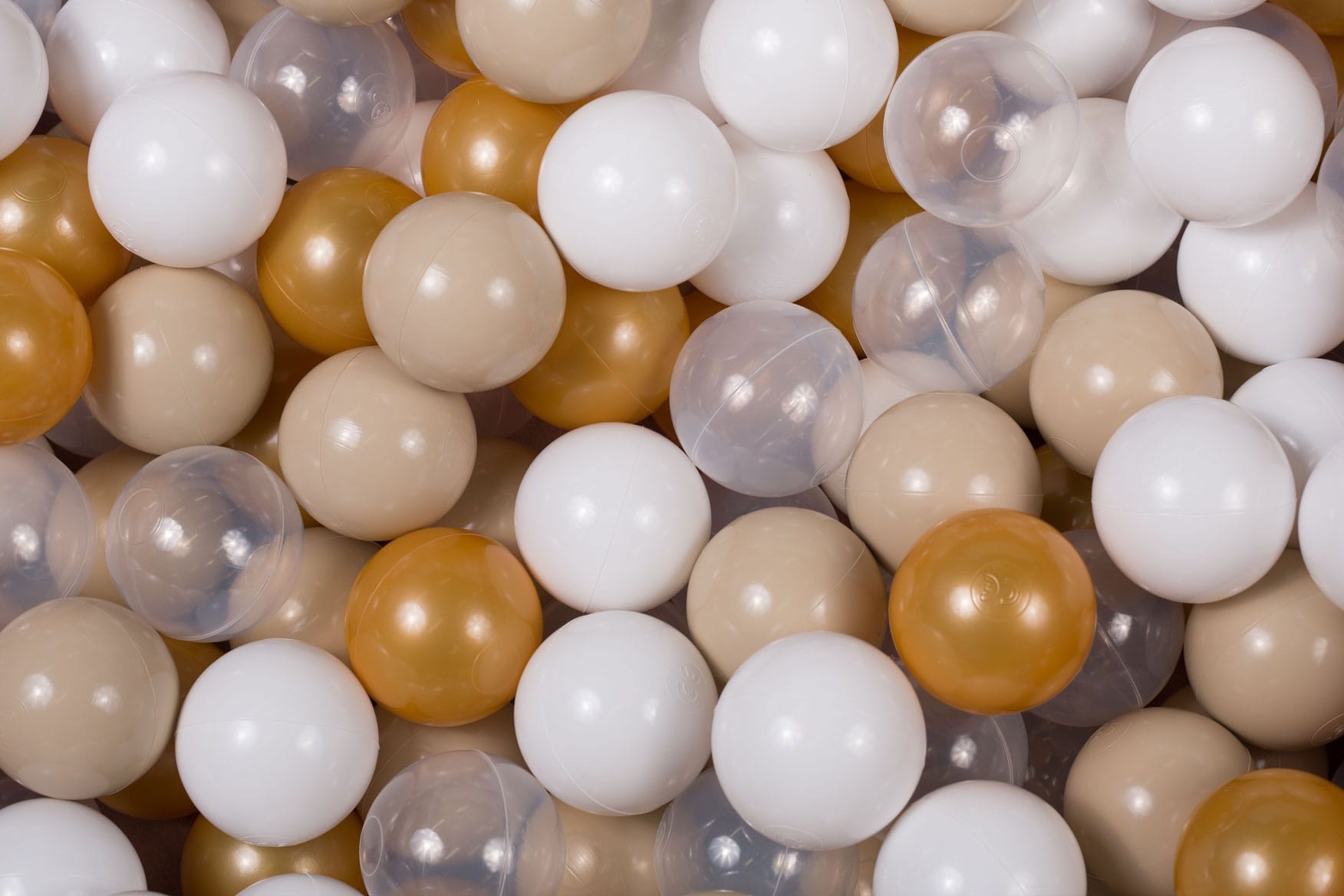 Ball Pit Balls 200pcs - Beige, White, Transparent | Hertwill