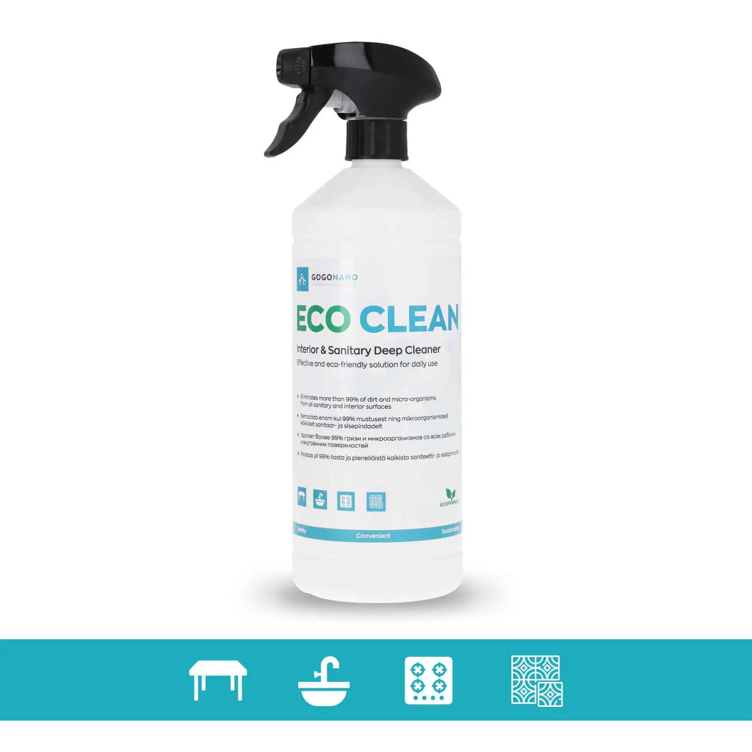 Bathroom Multi Purpose Cleaner EcoClean, 1L | Hertwill