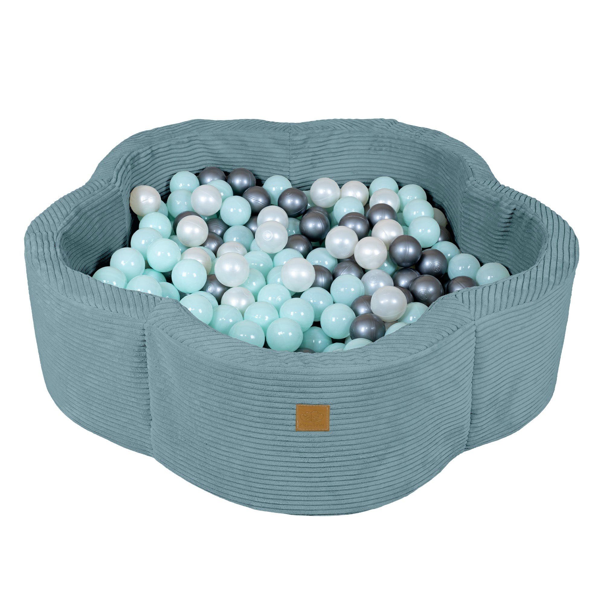 Foam Baby Ball Pit - Aesthetic Turquoise Flower | Hertwill