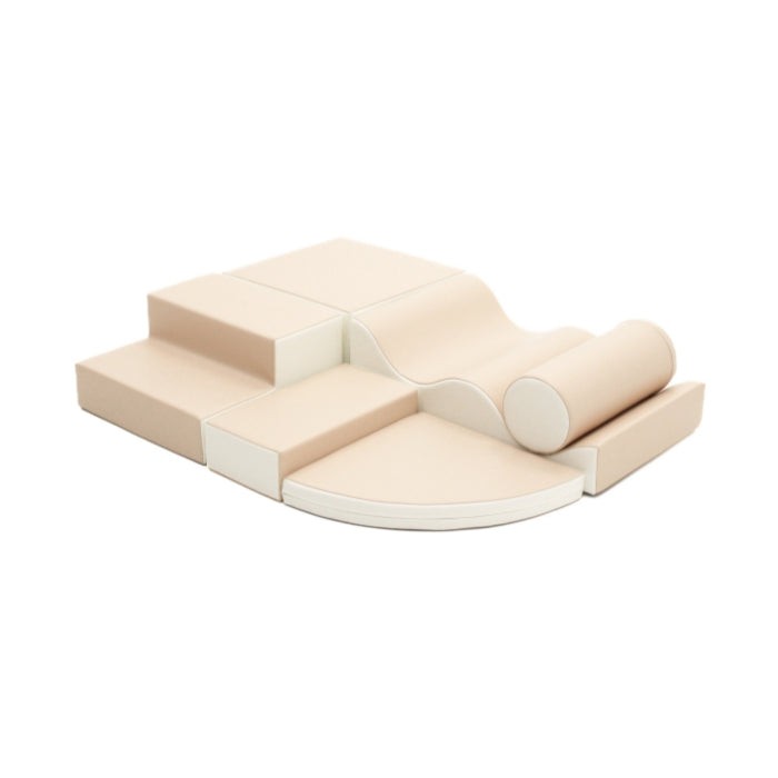 Soft Play 6 Foam Block Set - Beige Explorer | Hertwill