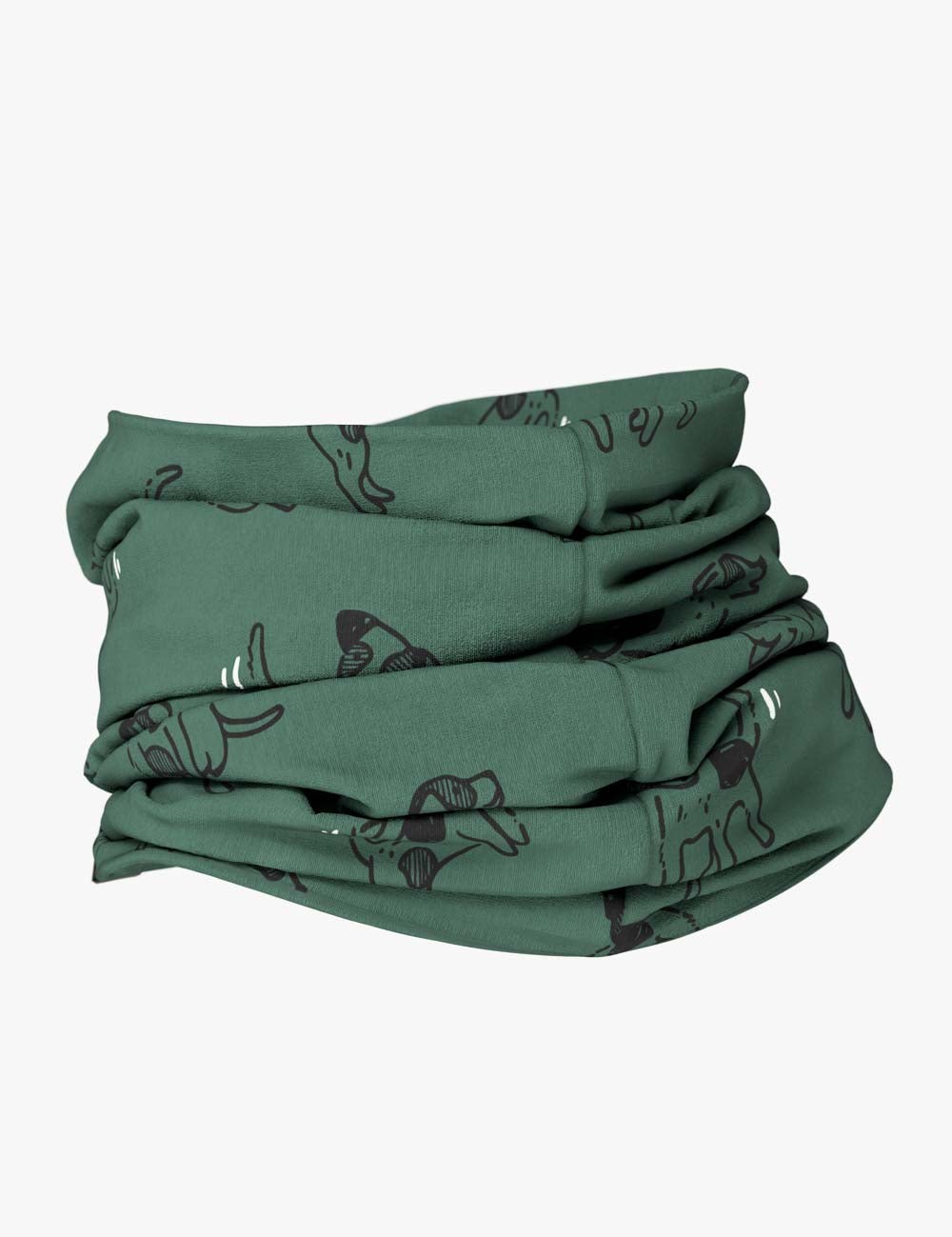 Kids Neck Tube For Autumn And Spring TOBIAS - Green Dogs | Hertwill