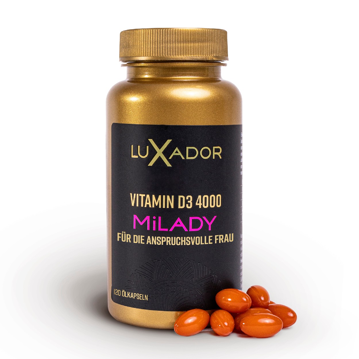 Luxador Vitamin D3 4000 IU MiLady N90 – beauty & immune support softgels for women (DE version ...