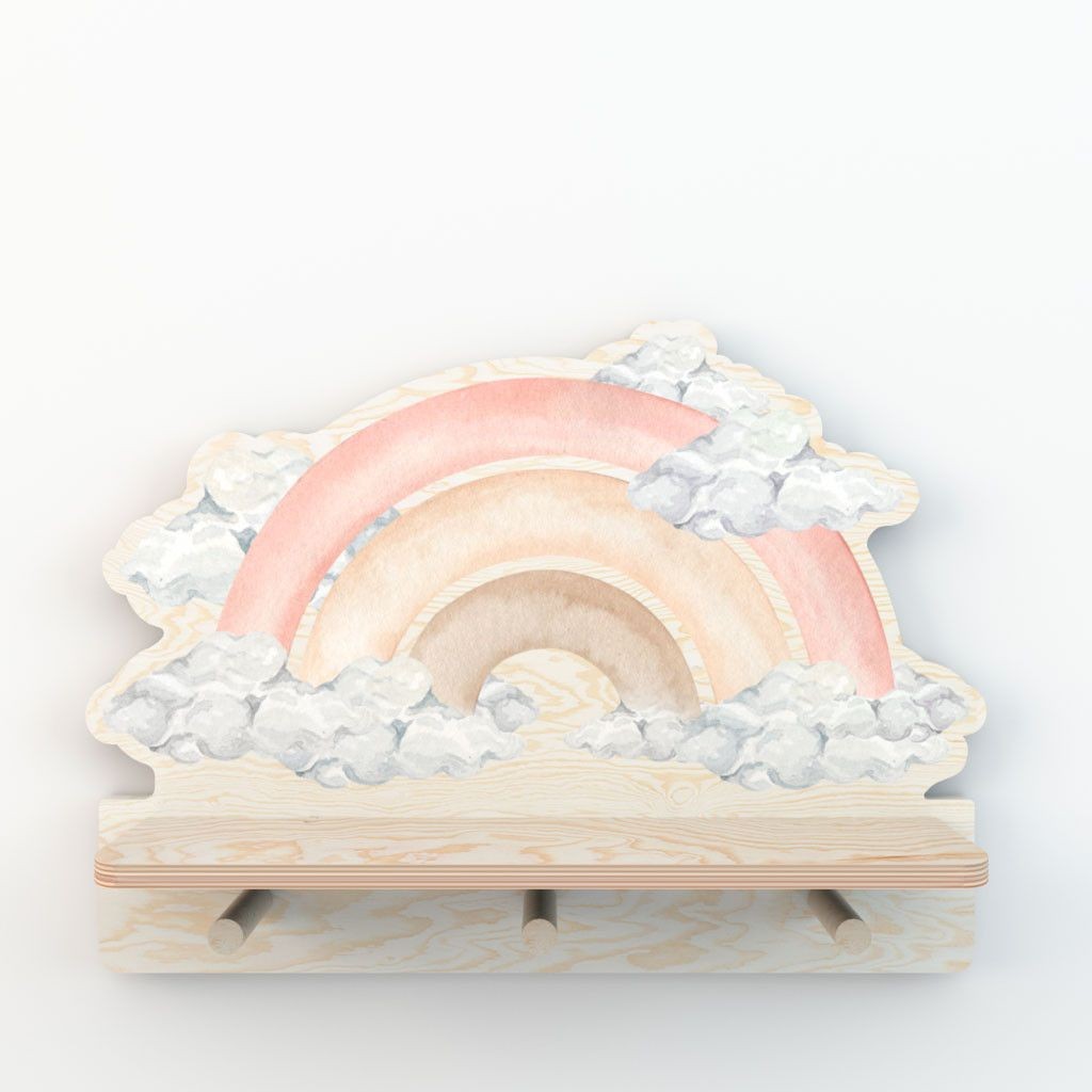 Mini Wall Shelf - Pink Rainbow | Hertwill