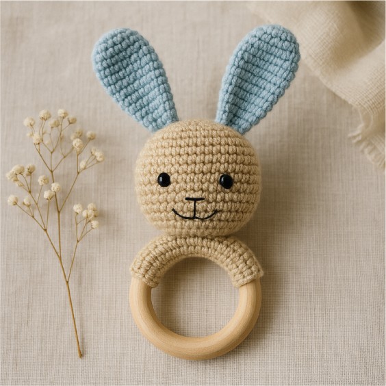 Rattle Bunny - Blue | Hertwill