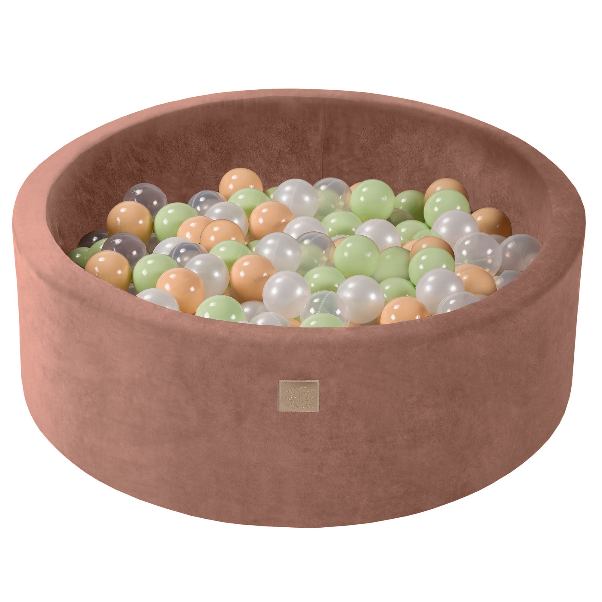 Round Ball Pit With 200 Light Green/White Pearl/Beige/Transparent ...