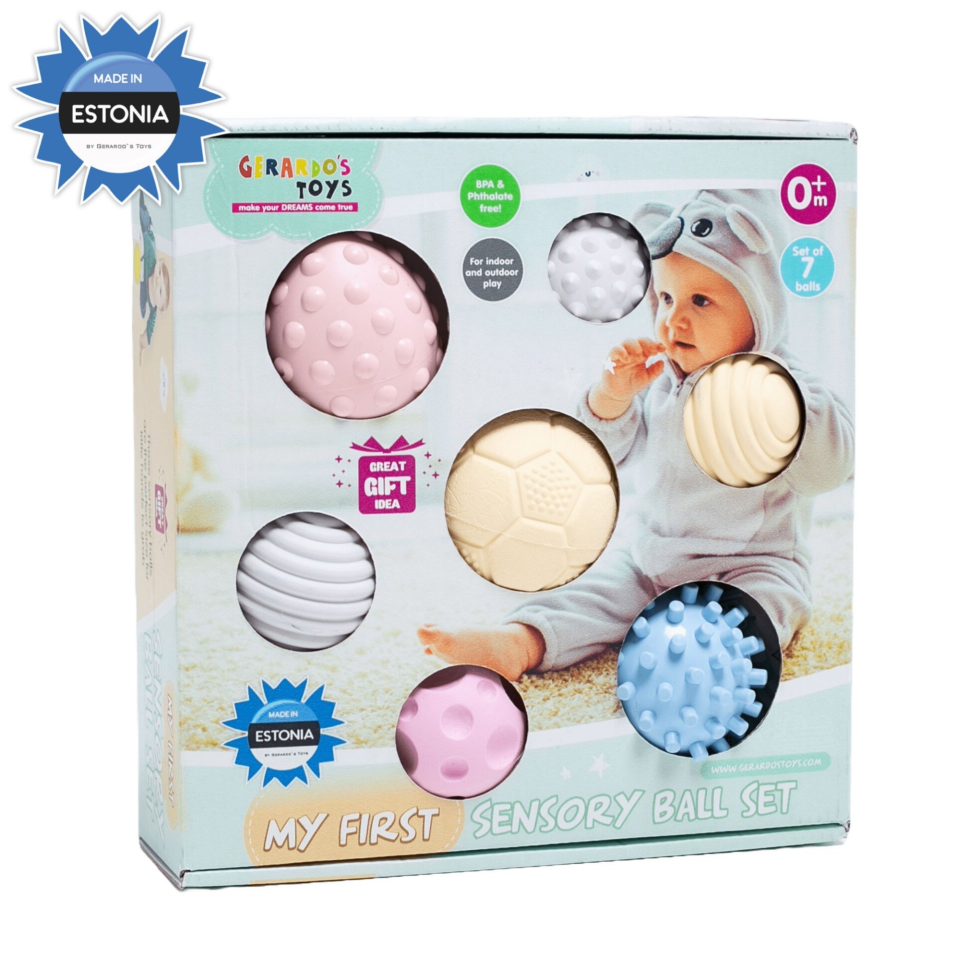 Sensory Balls Set 7 pcs for Babies | Hertwill