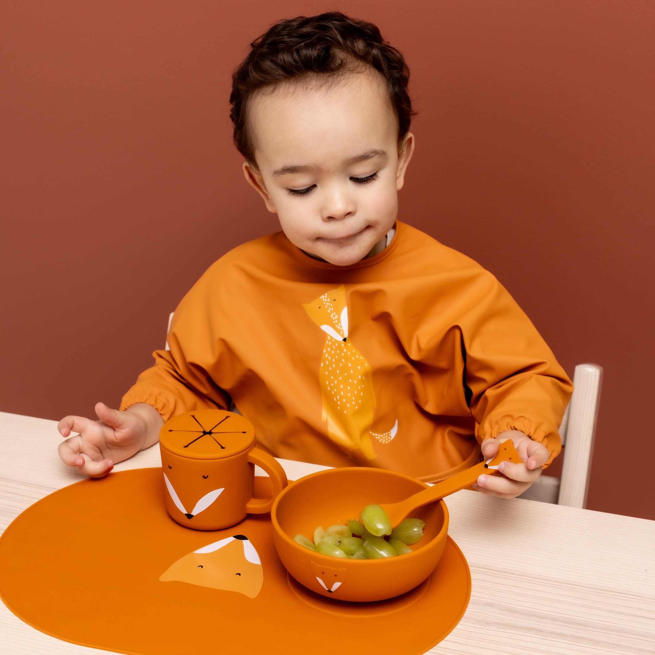 Waterproof Long Sleeve Bib - Mr. Fox | Hertwill