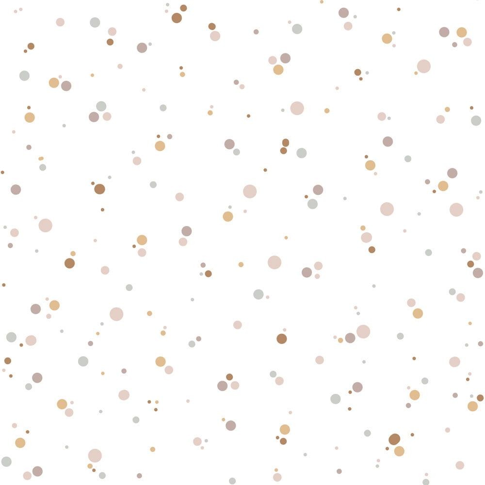 Simple Dots Minimini Wallpaper - Cinnamon And Powder Pink | Hertwill