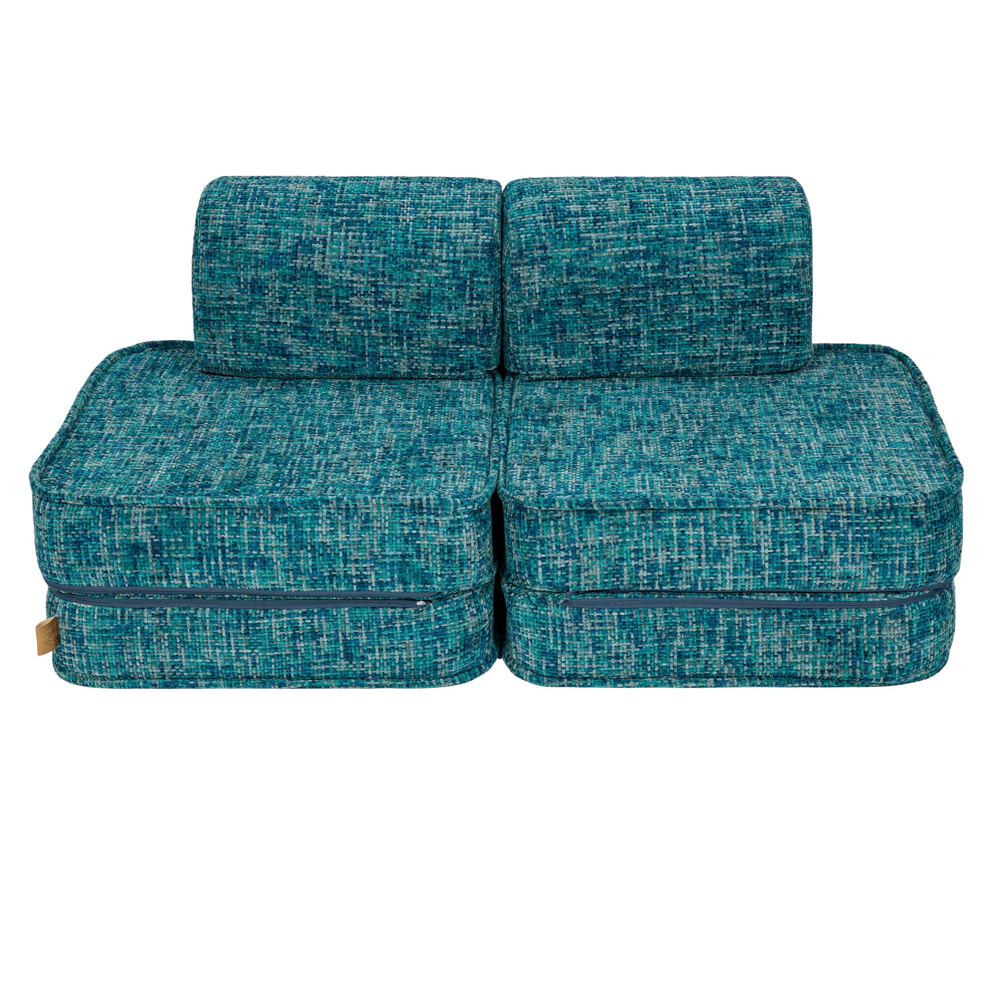 Small Modular Sofa for Kids - Tangle Lagoon Blue | Hertwill