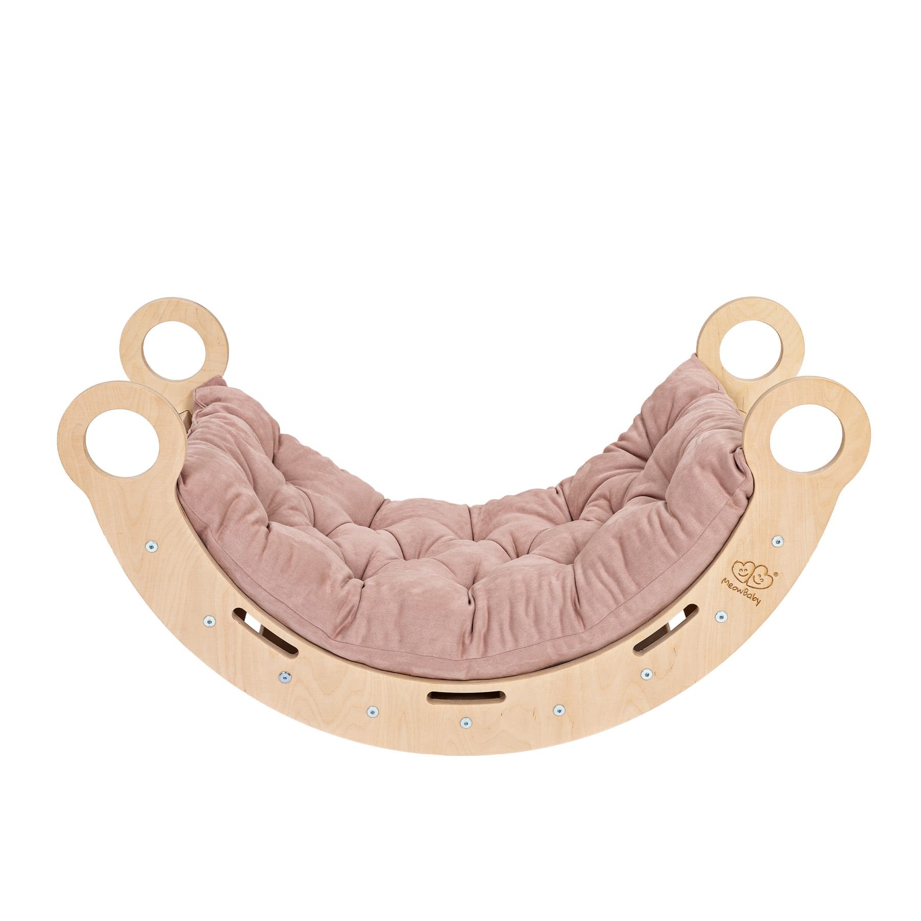 Snug Rocker for Kids - Natural With Pink Pillow | Hertwill