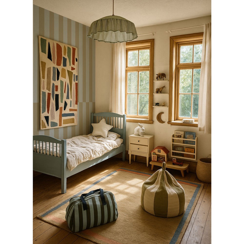 Stripes Blue Green Upside Down Wallpaper | Hertwill
