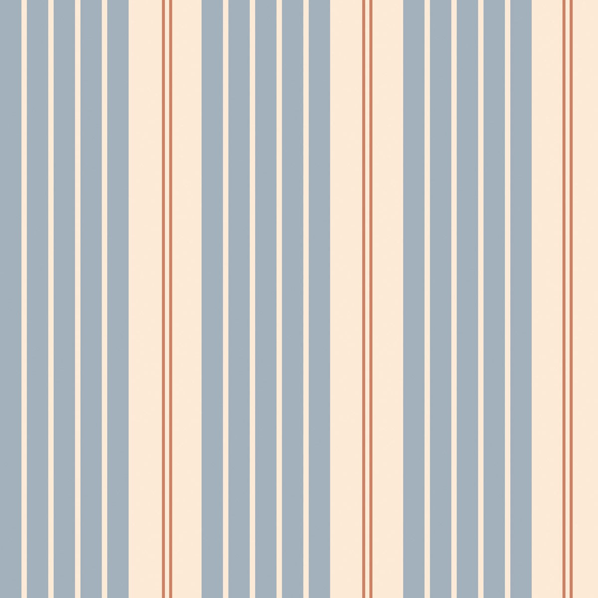 Stripes Classic Vintage Blue Wallpaper | Hertwill