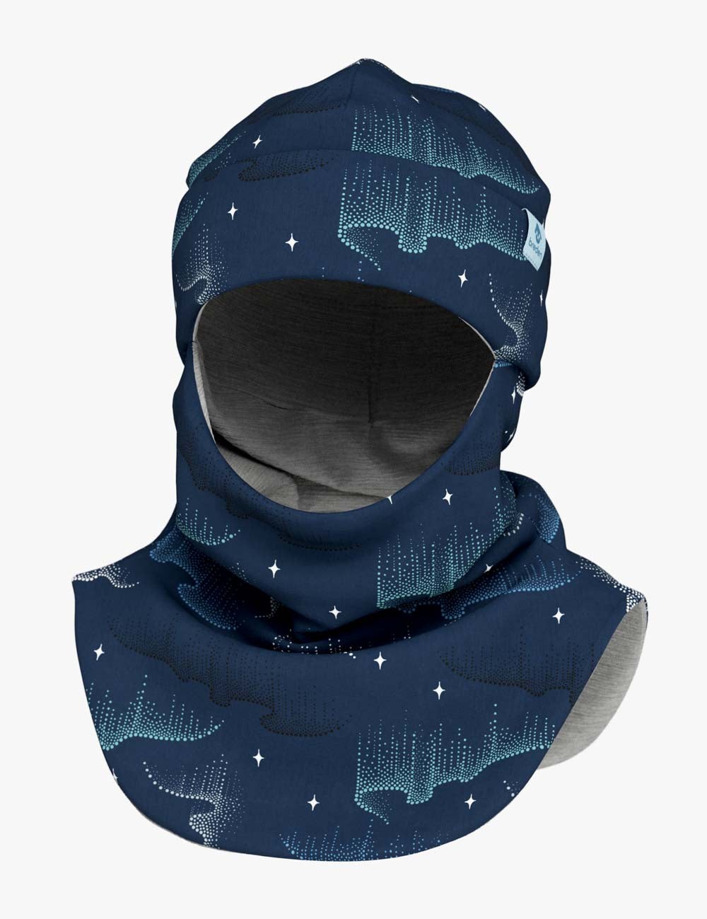 Thermal Merino Balaclava For Kids CLAVAN - Northern Lights | Hertwill