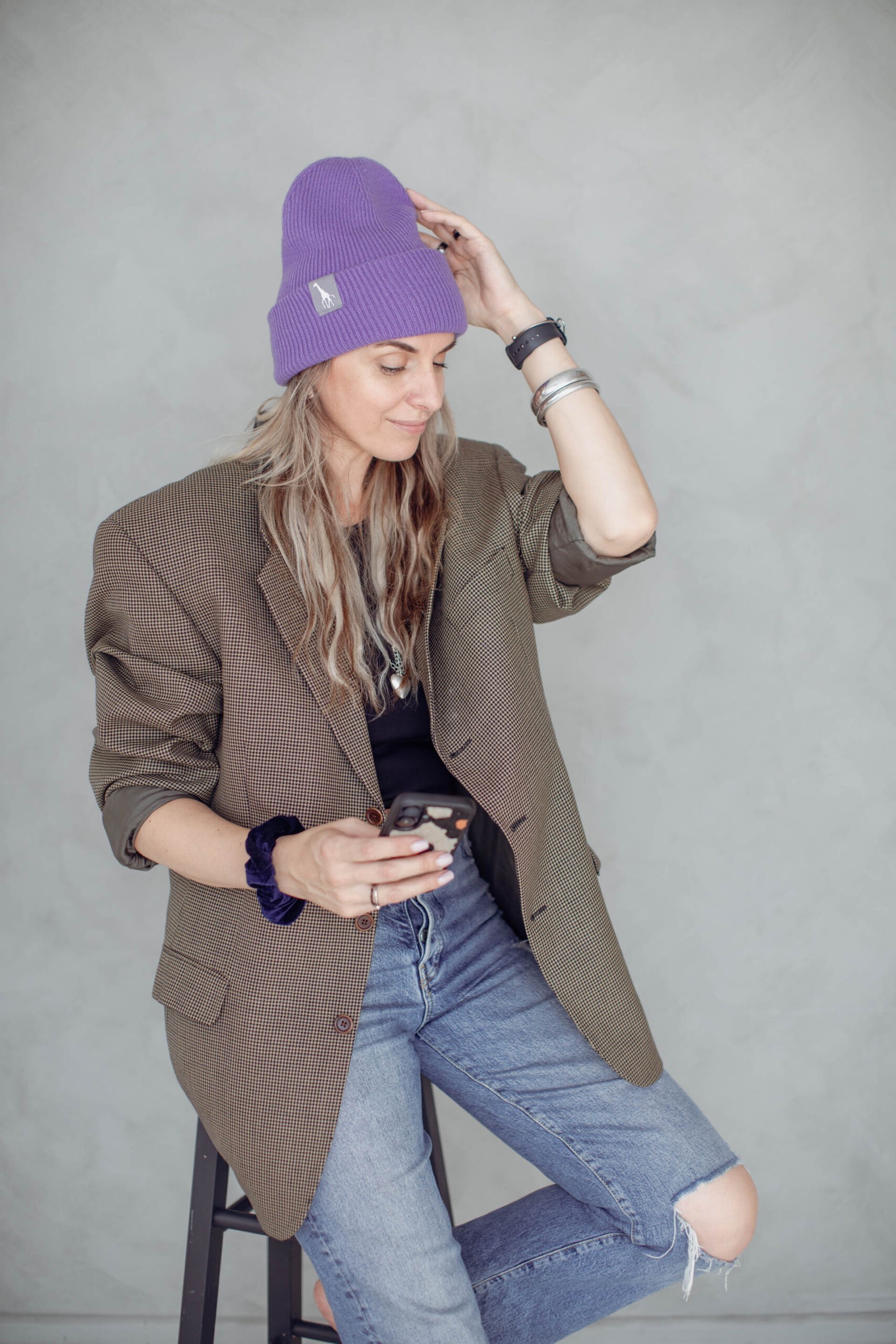 Ultra-Soft Beanie With A Giraffe Label | Hertwill