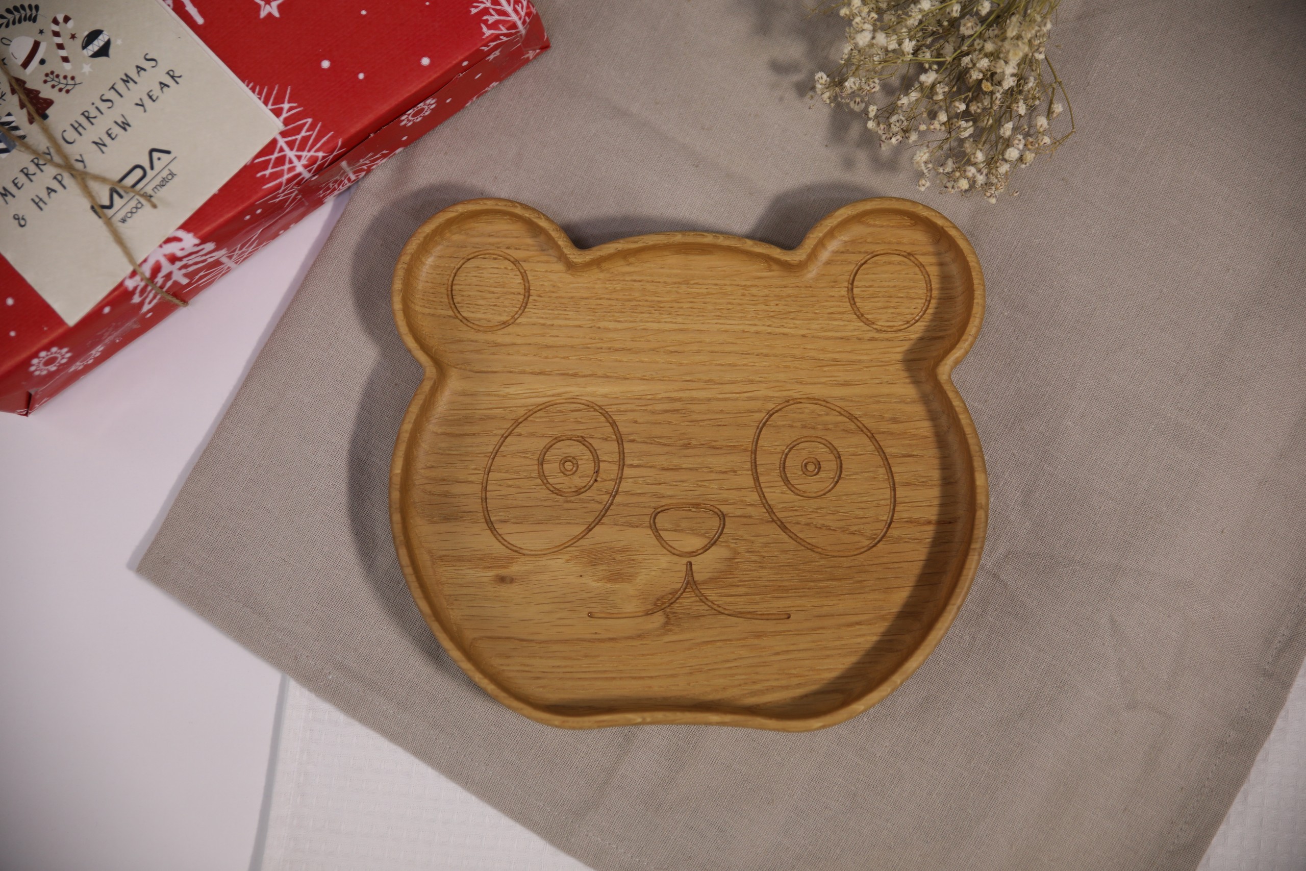 Wooden Plate For Kids - Panda | Hertwill