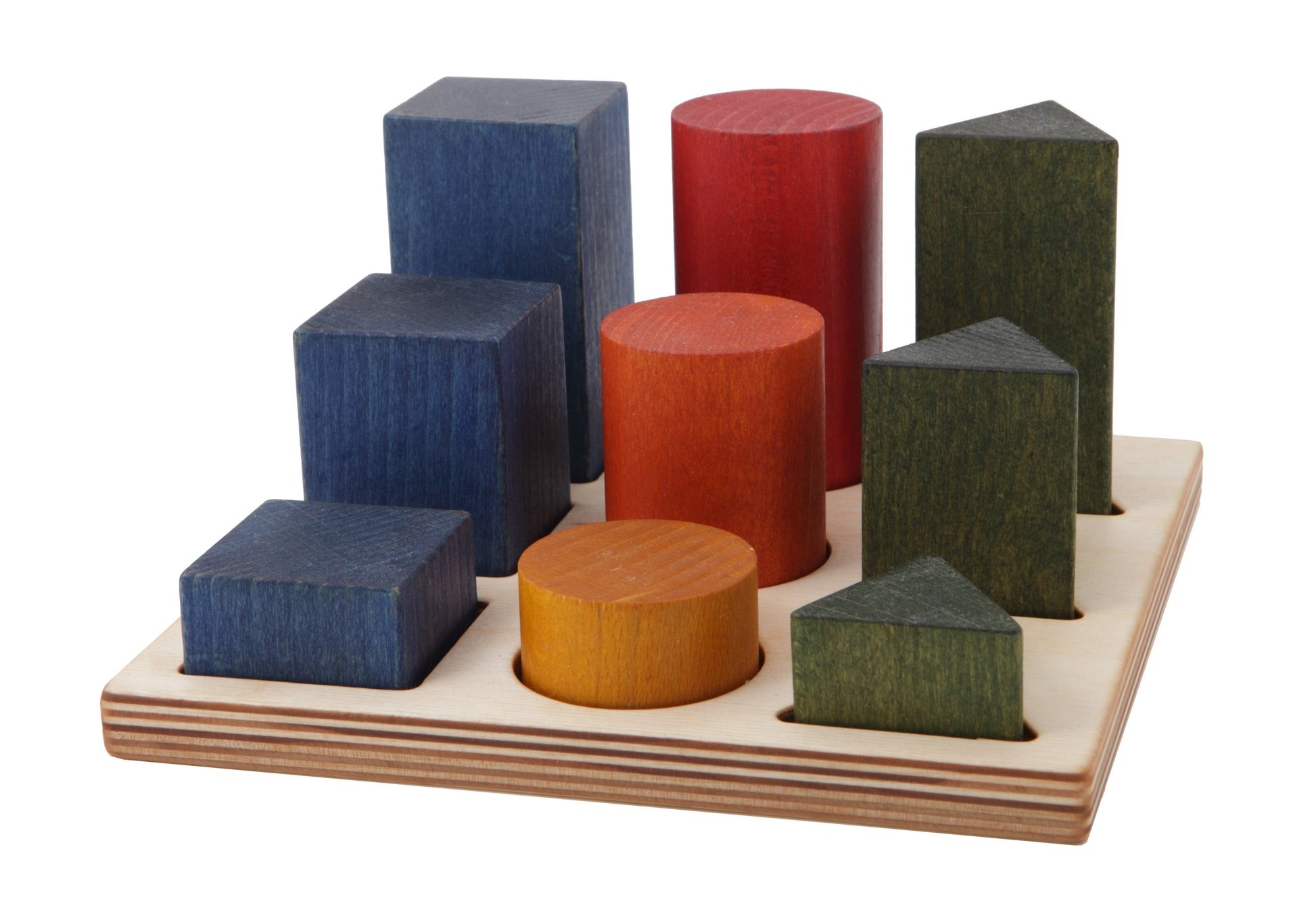 Wooden Shape Sorting Blocks - Colors XL | Hertwill