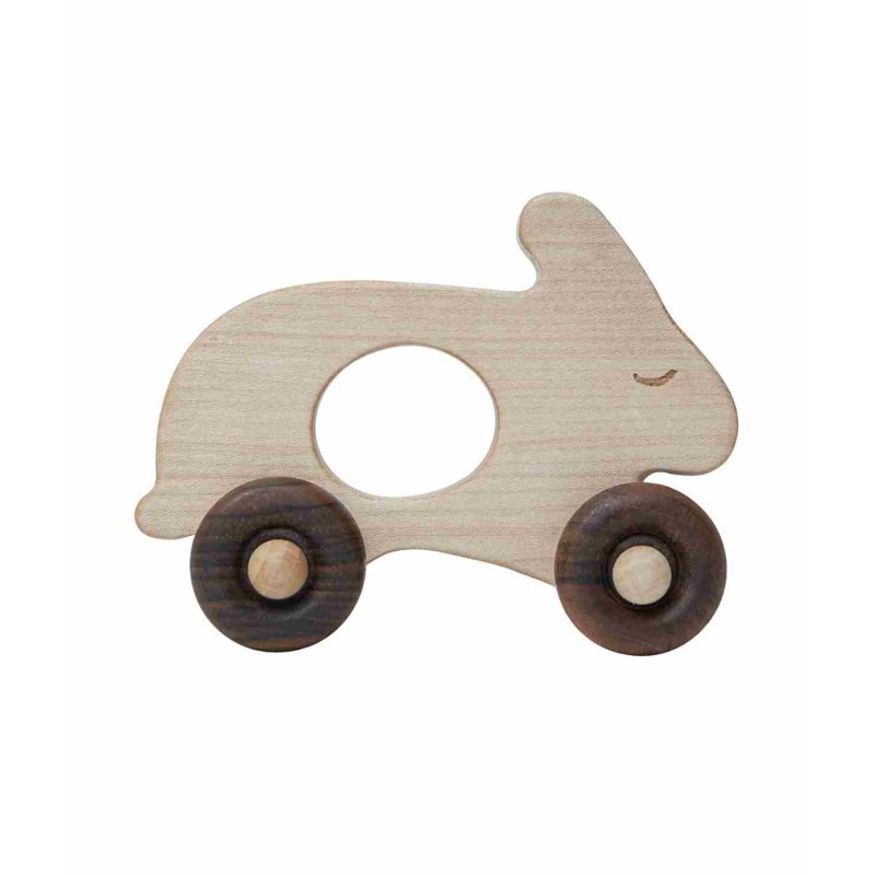 Wooden Toy on Wheels - Rabbit | Hertwill