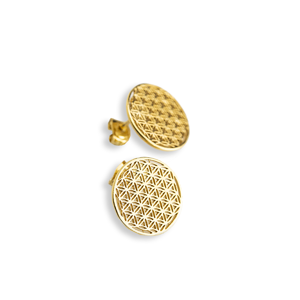 Flower Of Life Stud Earrings M | Hertwill