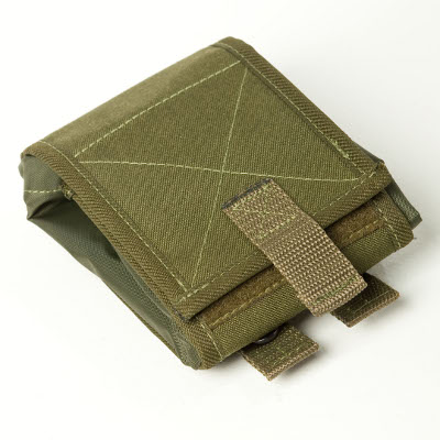 Foldable empty tray pouch, 25 cm - military green | Hertwill