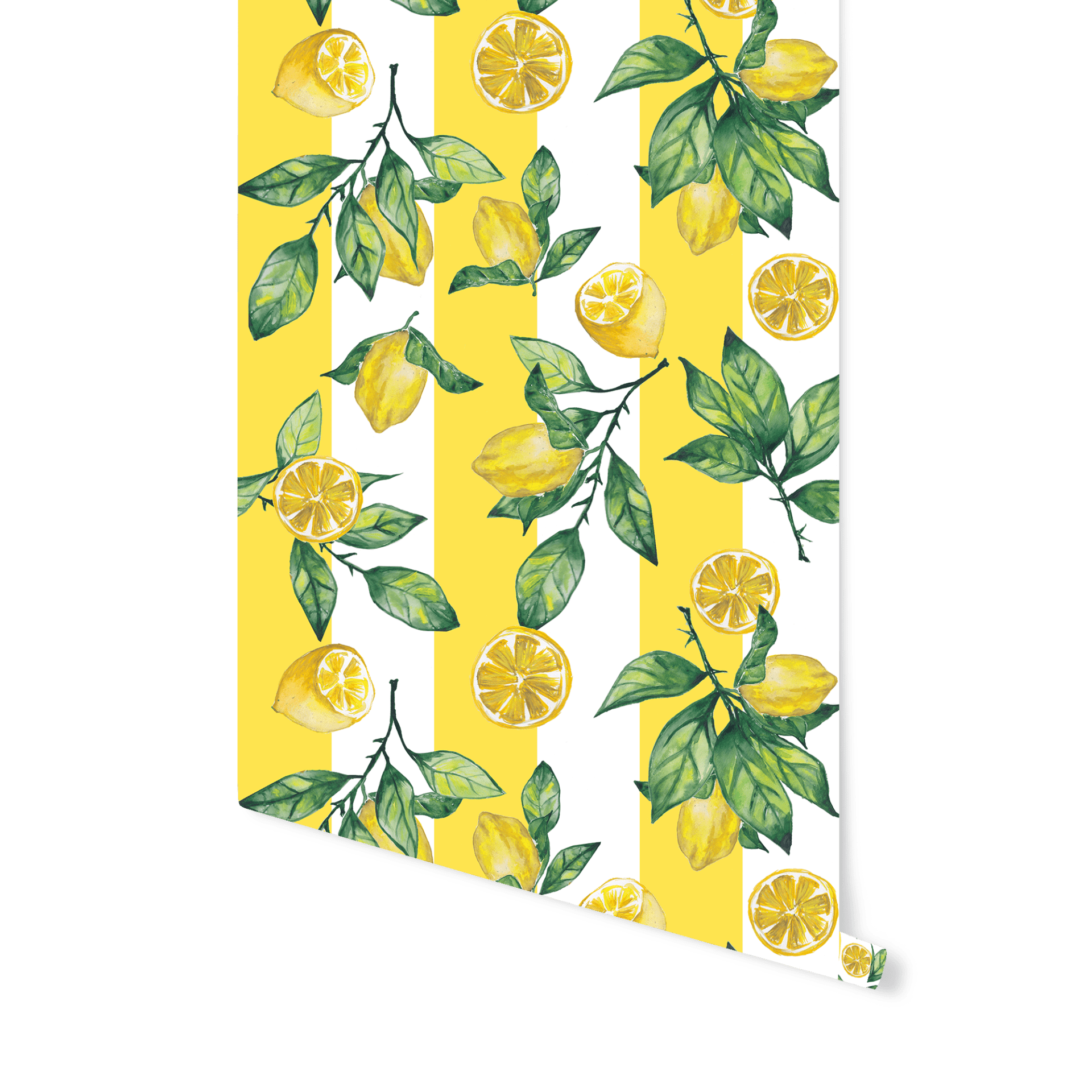 Striped Lemon eco wallpaper | Hertwill