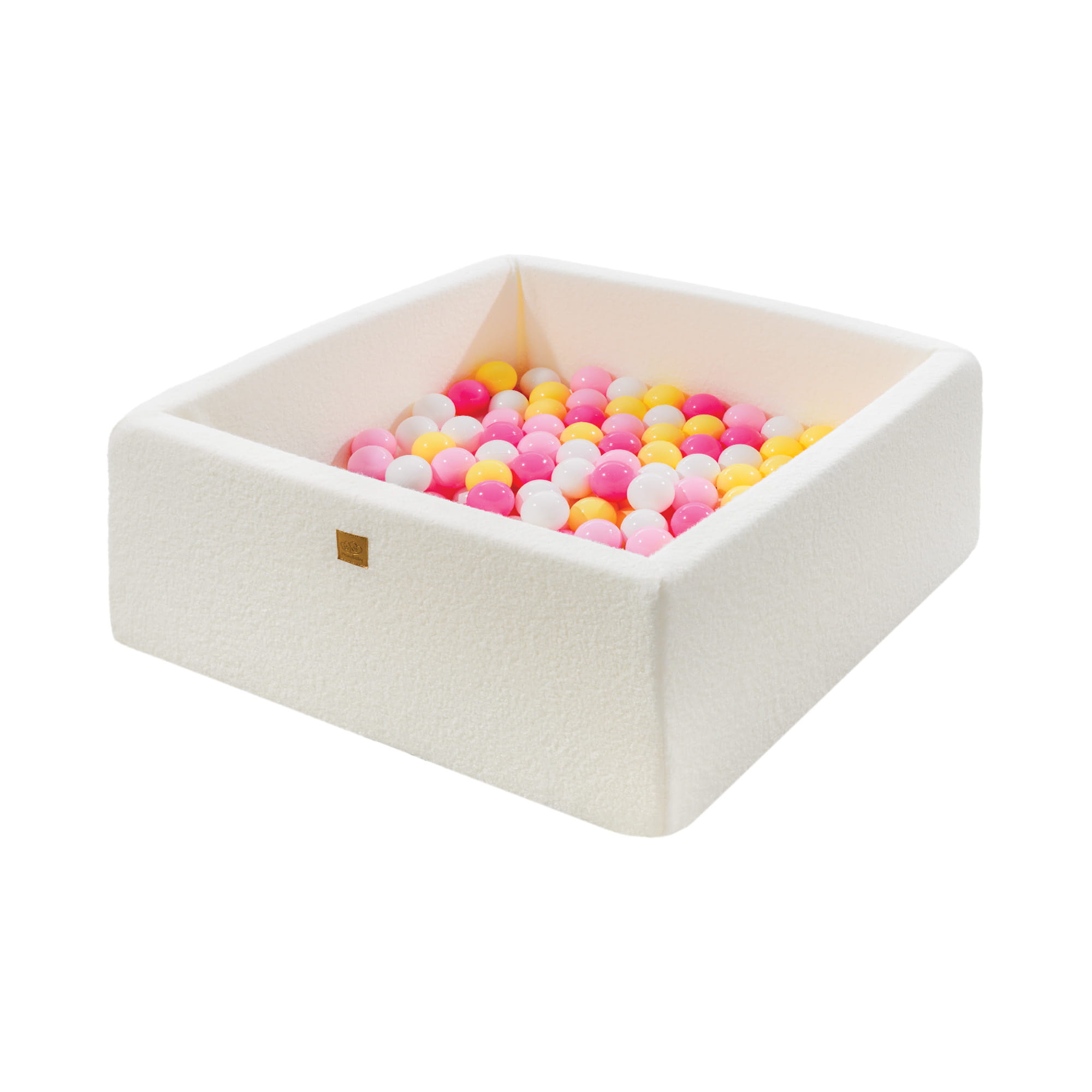 MeowBaby® Boucle White Square Balls Pit 90x90x40cm - 200 Pink White ...