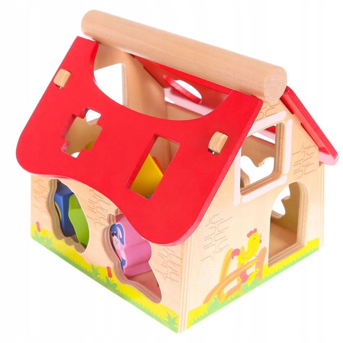 Farmhouse Shape Sorter With Animals | Hertwill