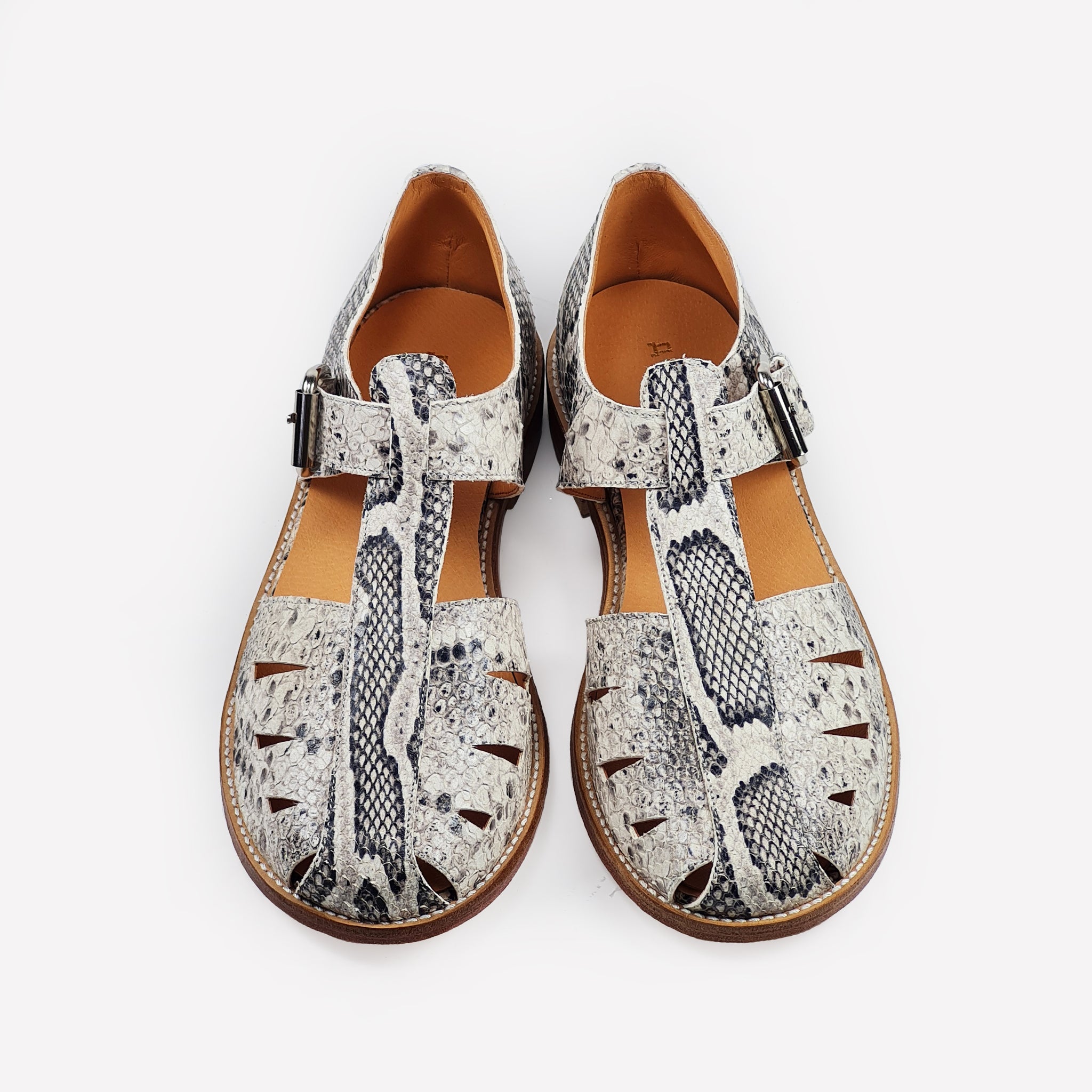 Handmade Snake Print Sandals | Hertwill