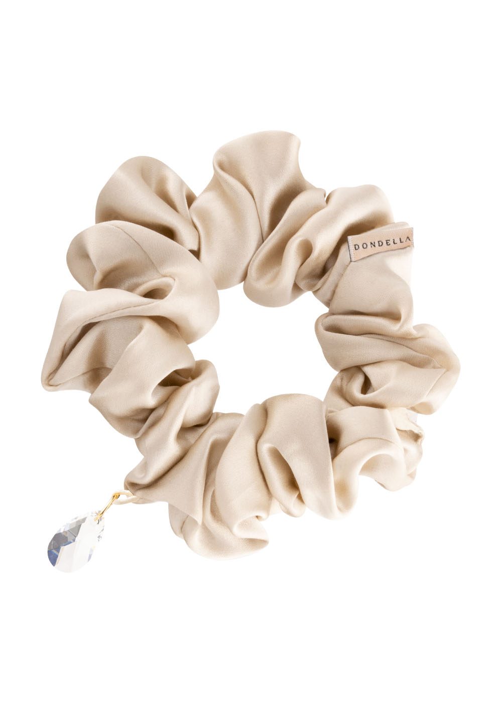 Luxury Silk Scrunchie - Beige | Hertwill