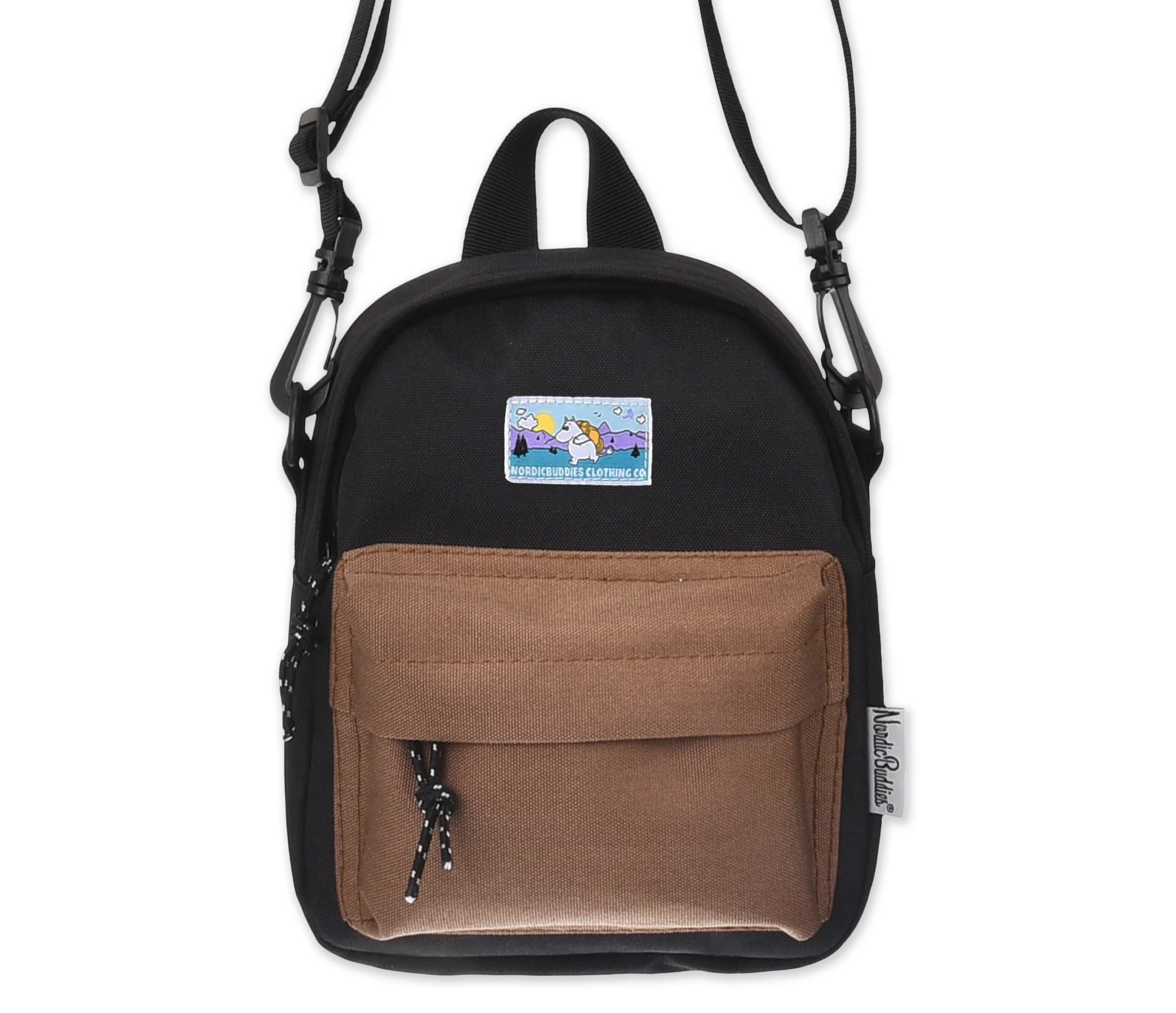 Moomintroll Adventure Cross Body Bag - Black and Brown | Hertwill
