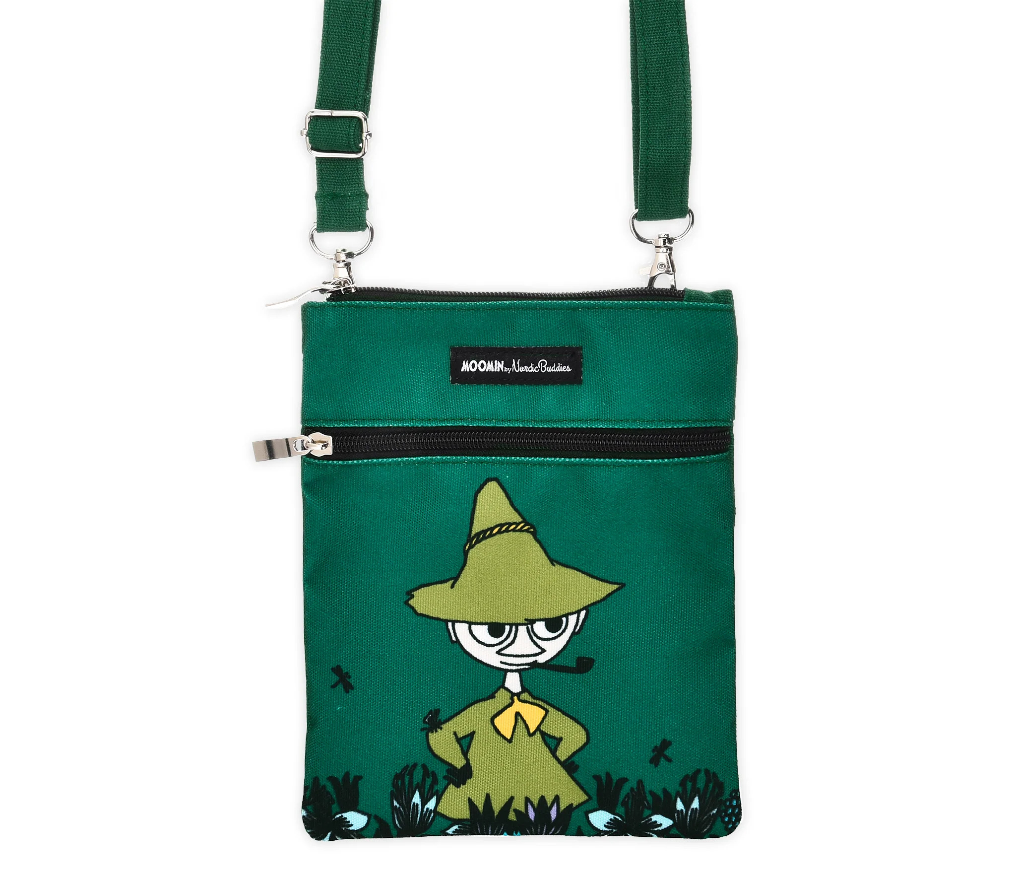 Snufkin's Thoughts Neck Bag/Passport Bag - Dark Green | Hertwill
