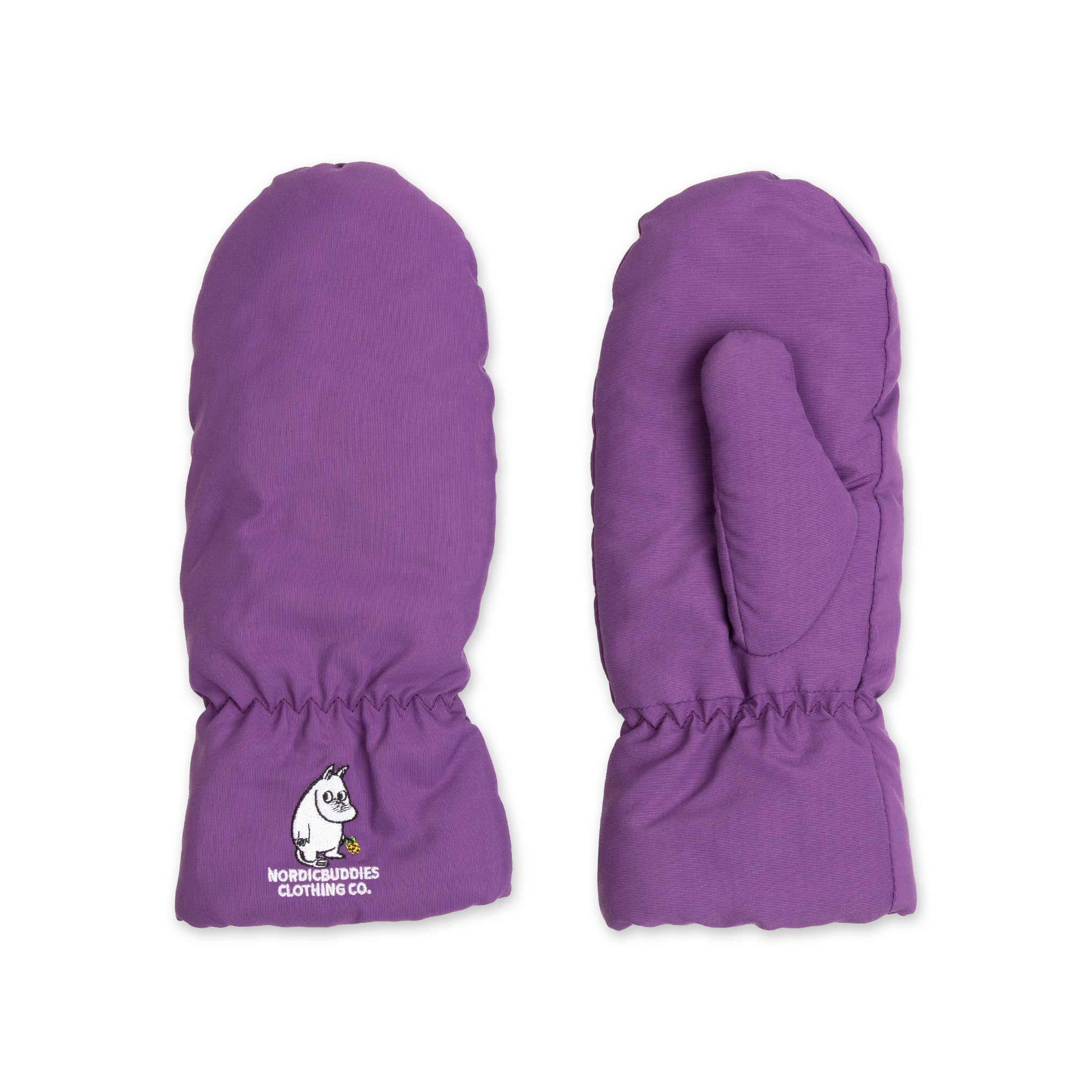 Moomintroll Puffer Mittens Adult - Purple | Hertwill