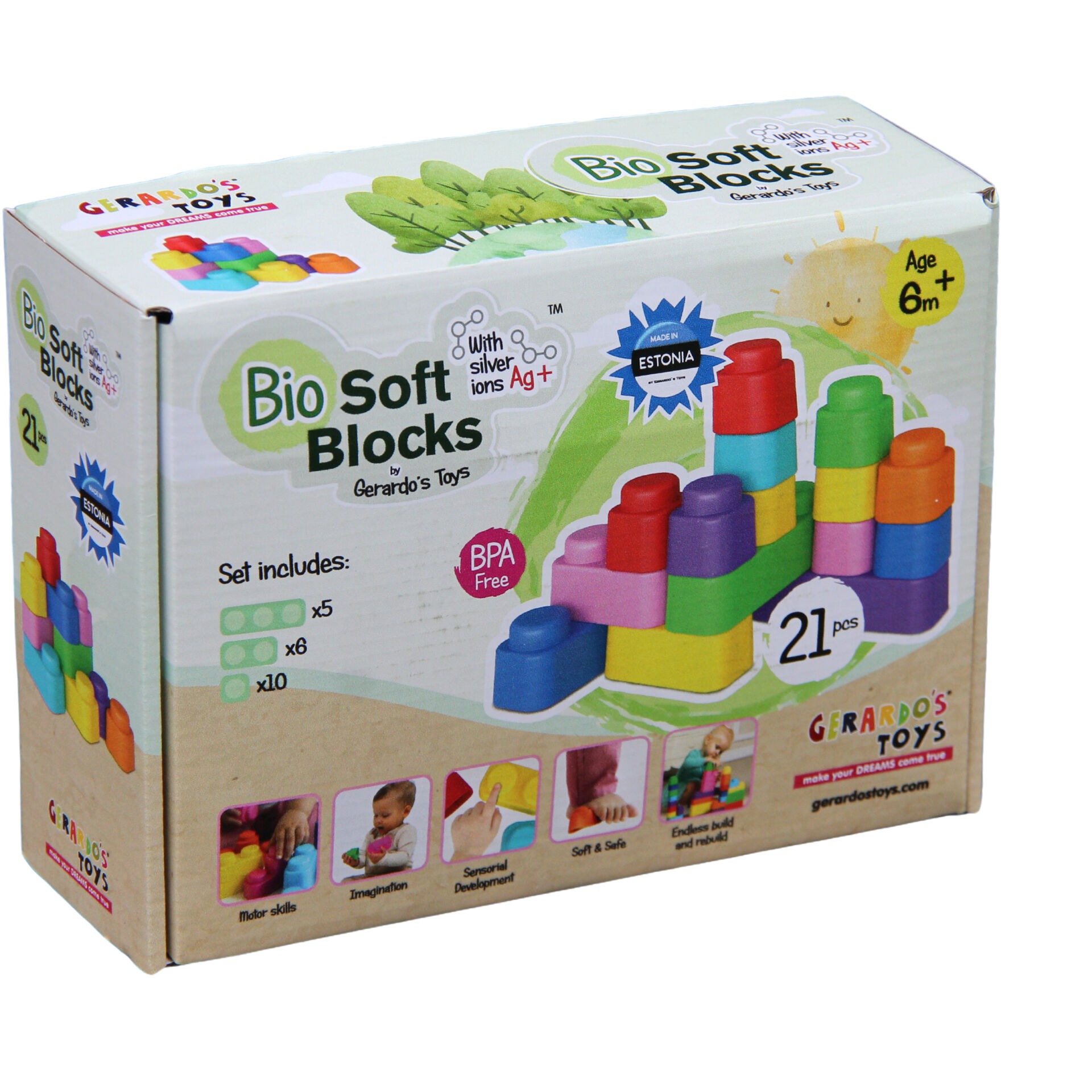 Soft Blocks Set - 21 pieces | Hertwill