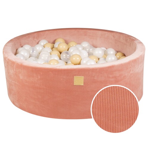 Round Ball Pit With 200 White/Sand/translucent Balls, 90x30cm - Apricot ...